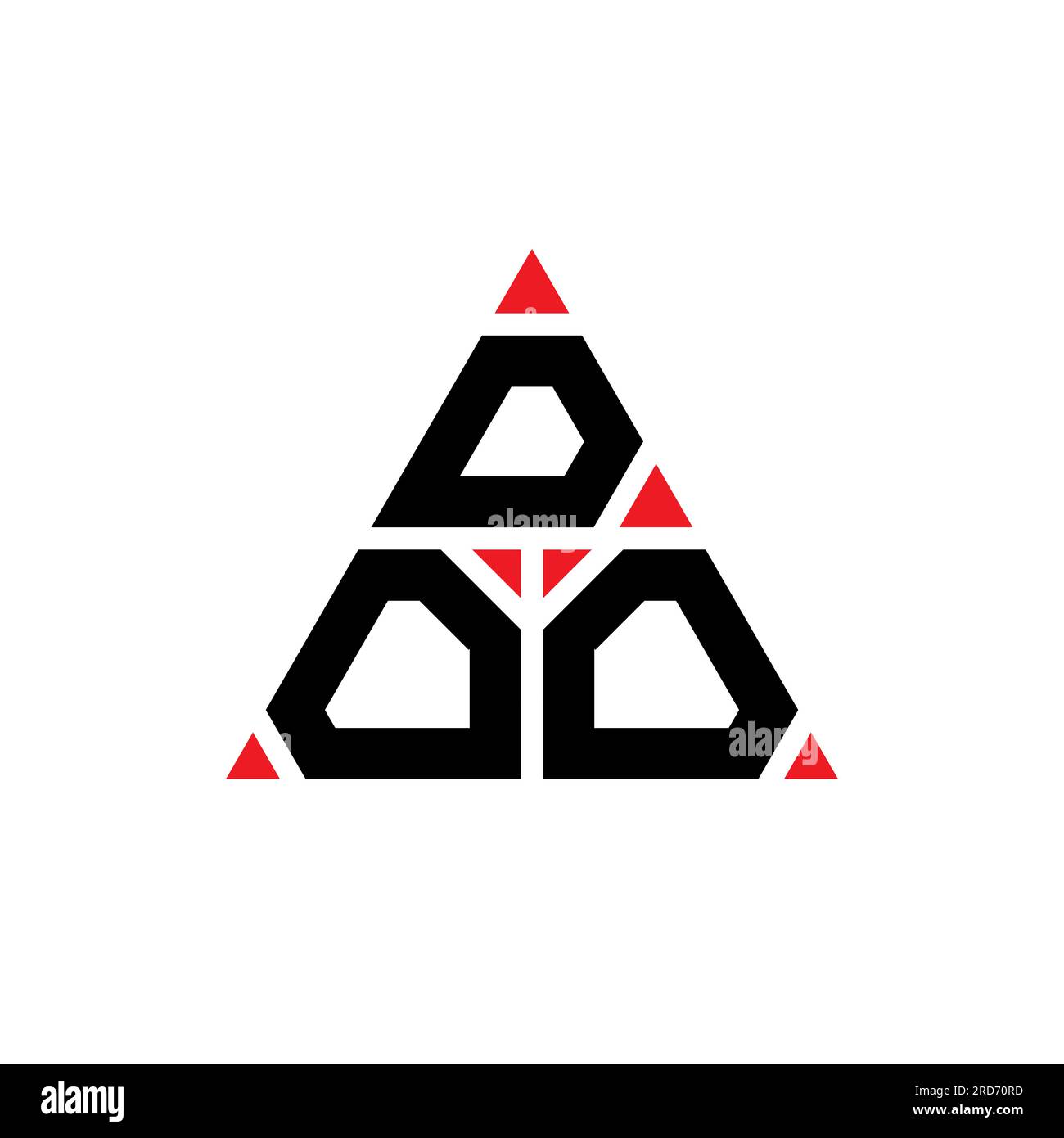 DOO triangle letter logo design with triangle shape. DOO triangle logo ...