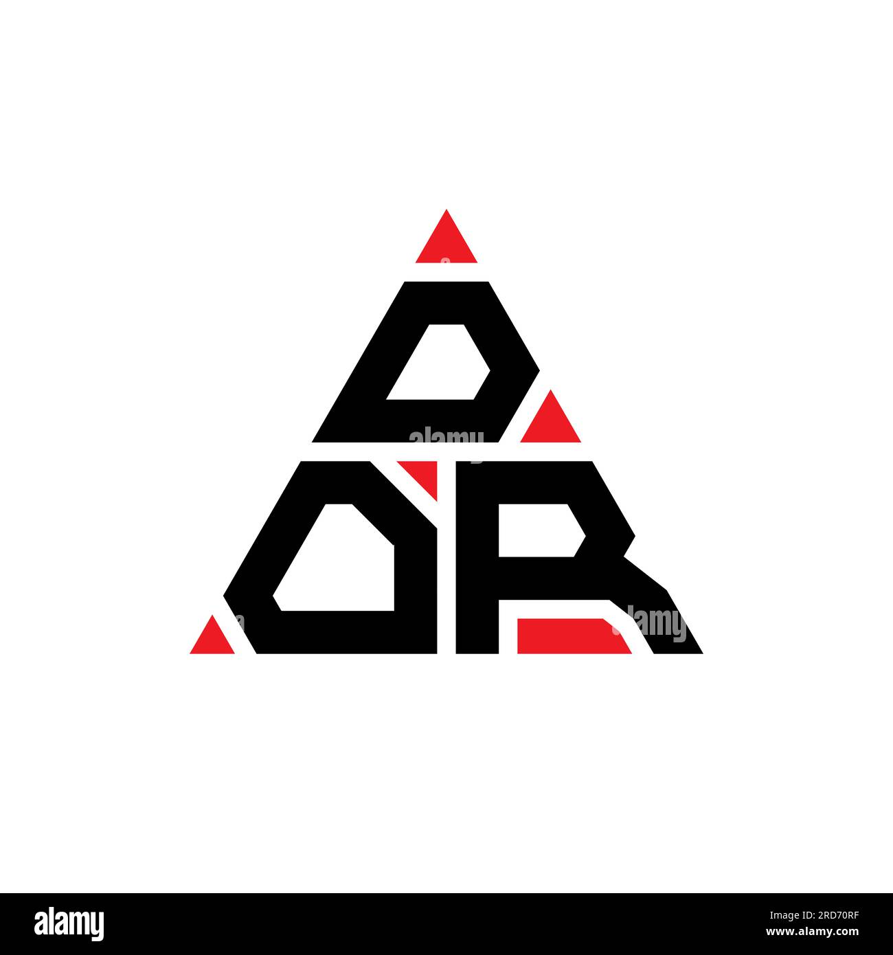 DOR triangle letter logo design with triangle shape. DOR triangle logo ...