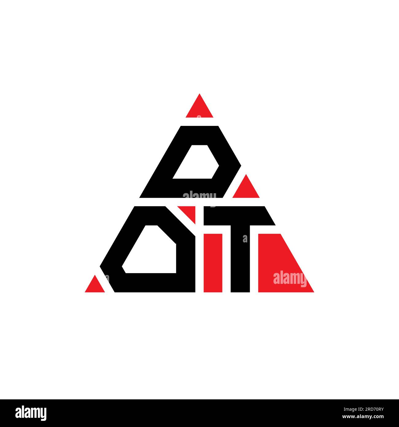 DOT triangle letter logo design with triangle shape. DOT triangle logo ...