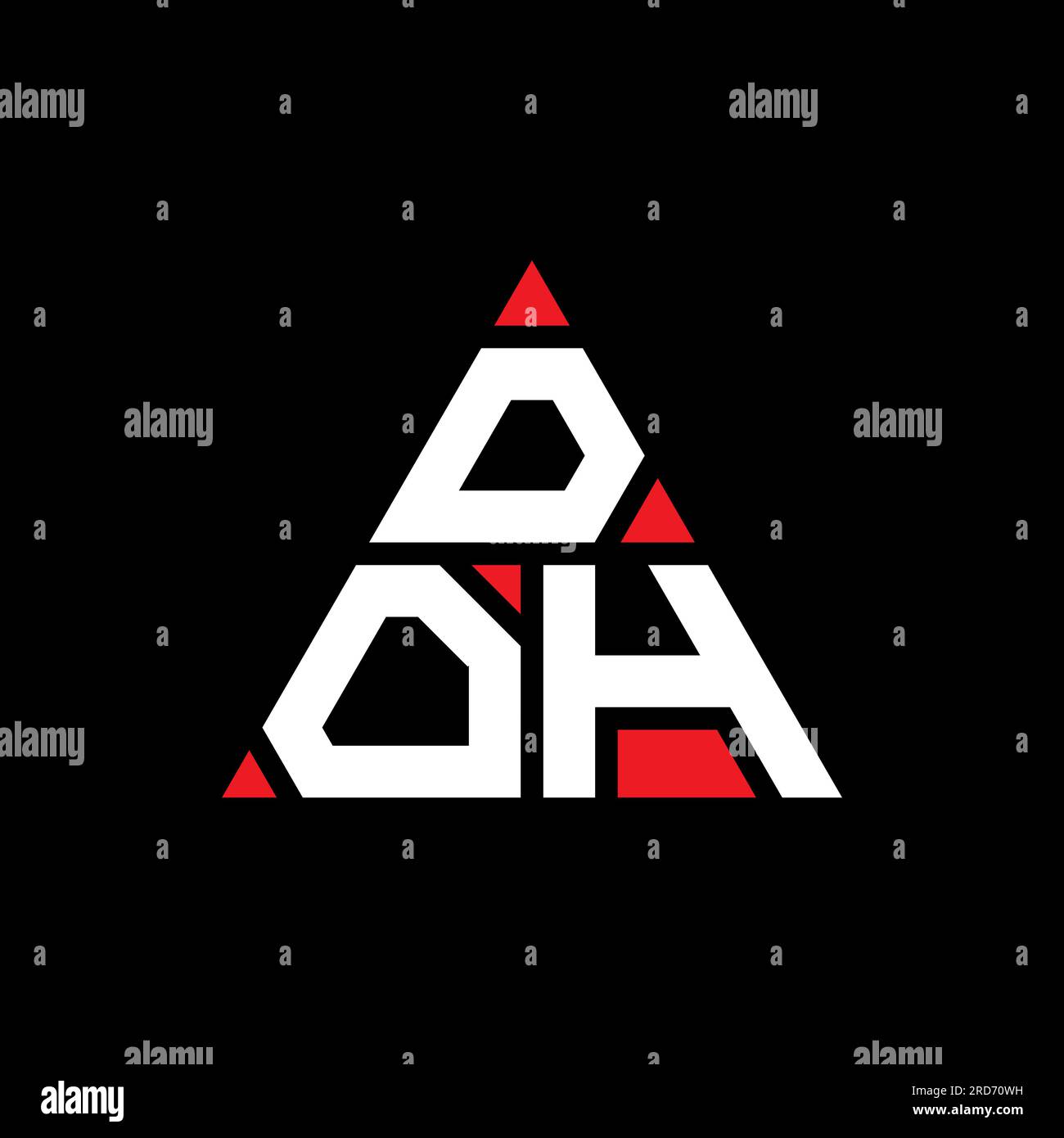 DOH triangle letter logo design with triangle shape. DOH triangle logo ...