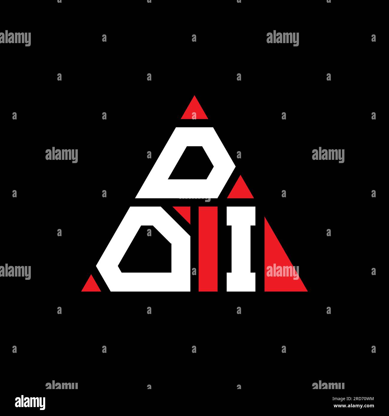 DOI triangle letter logo design with triangle shape. DOI triangle logo ...