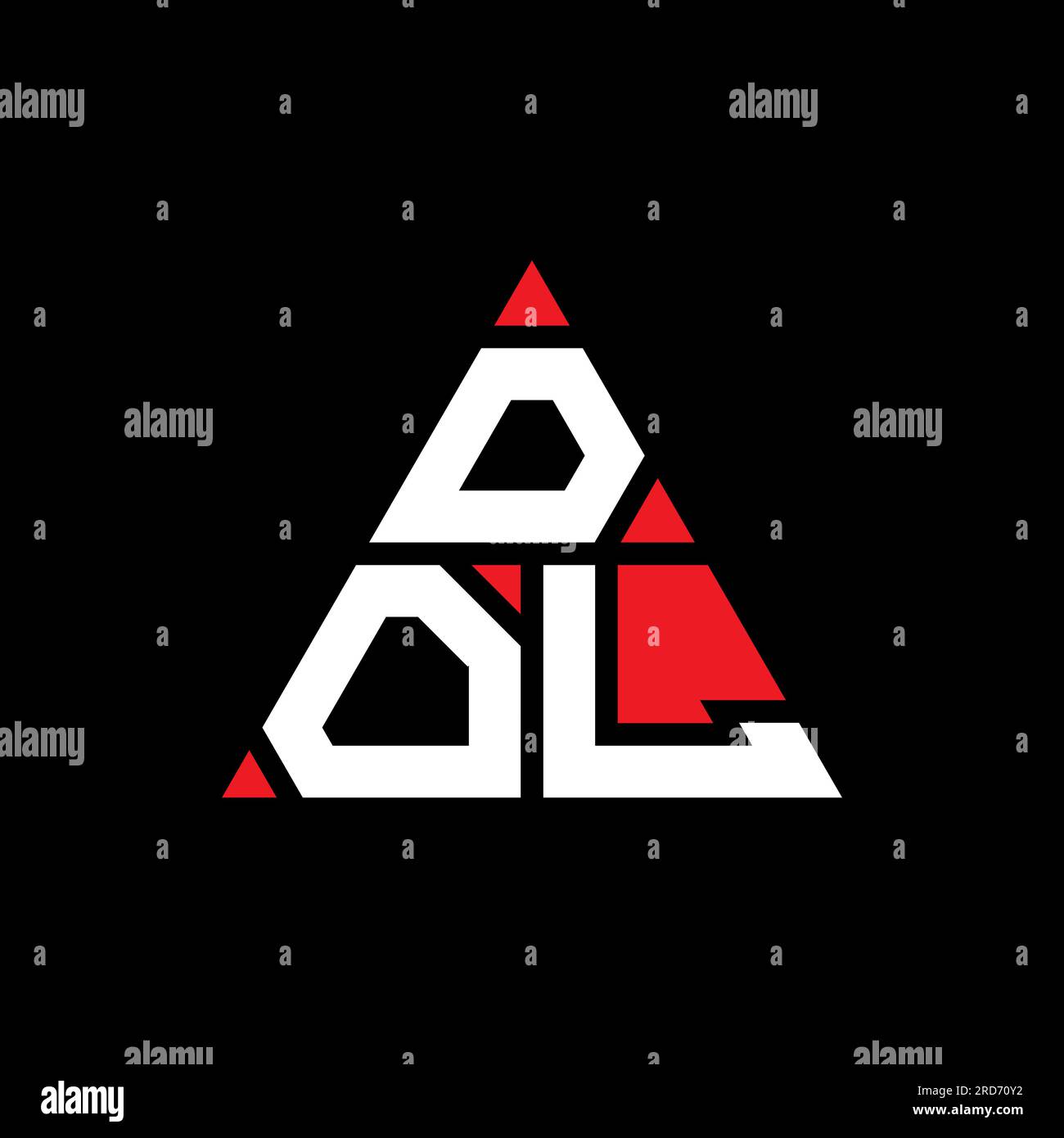 DOL triangle letter logo design with triangle shape. DOL triangle logo ...