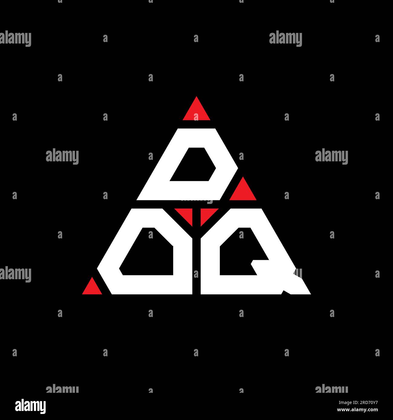 DOQ triangle letter logo design with triangle shape. DOQ triangle logo ...