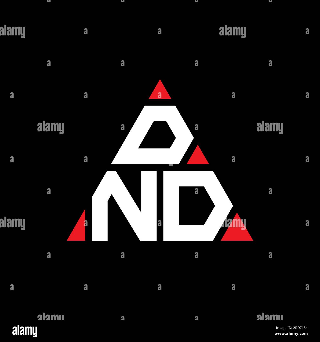 DND triangle letter logo design with triangle shape. DND triangle logo ...