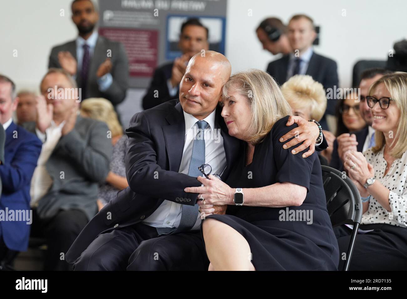 Fellow candidate Mozammel Hossain KC congratulates Councillor Susan ...