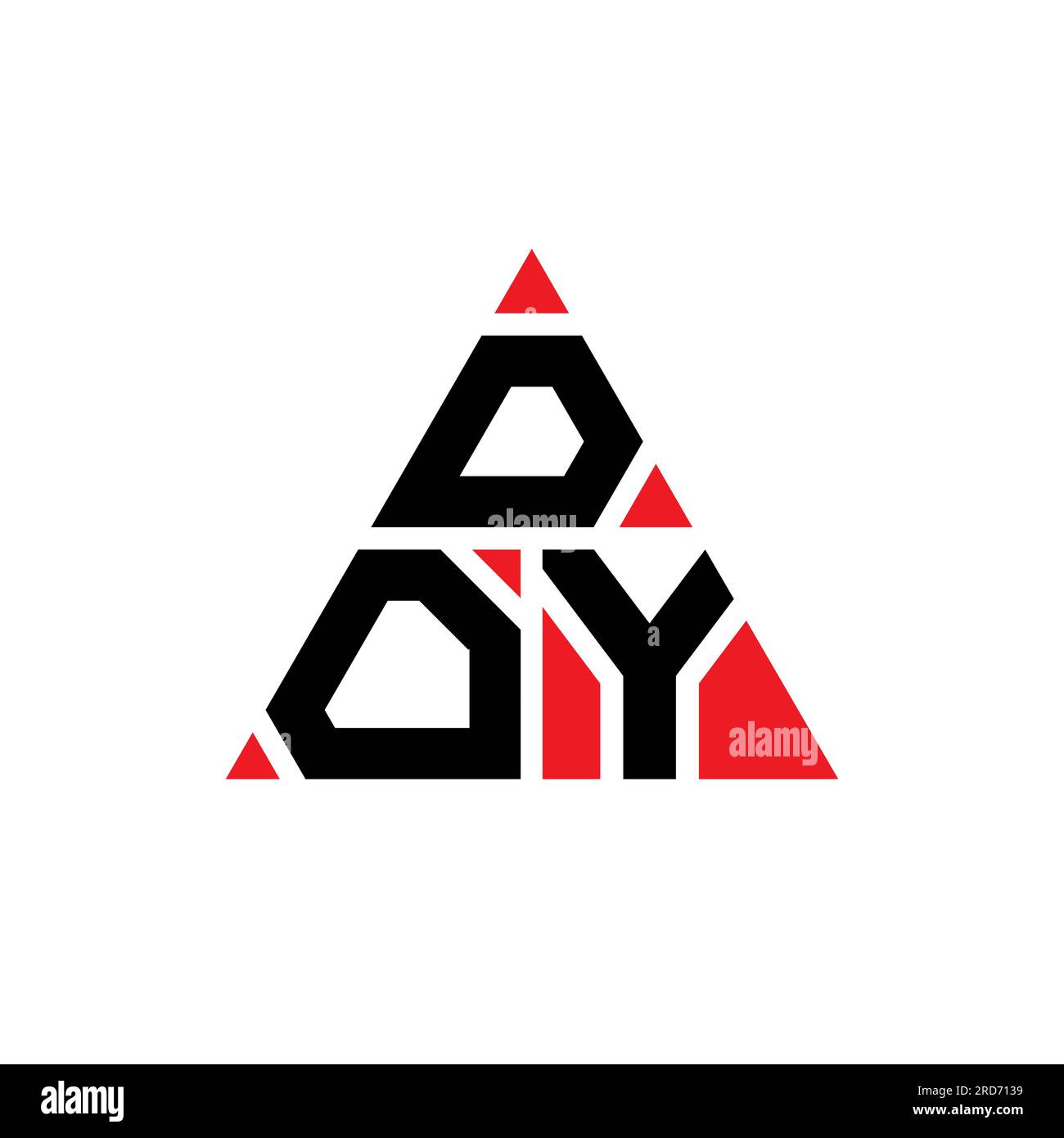 DOY triangle letter logo design with triangle shape. DOY triangle logo ...