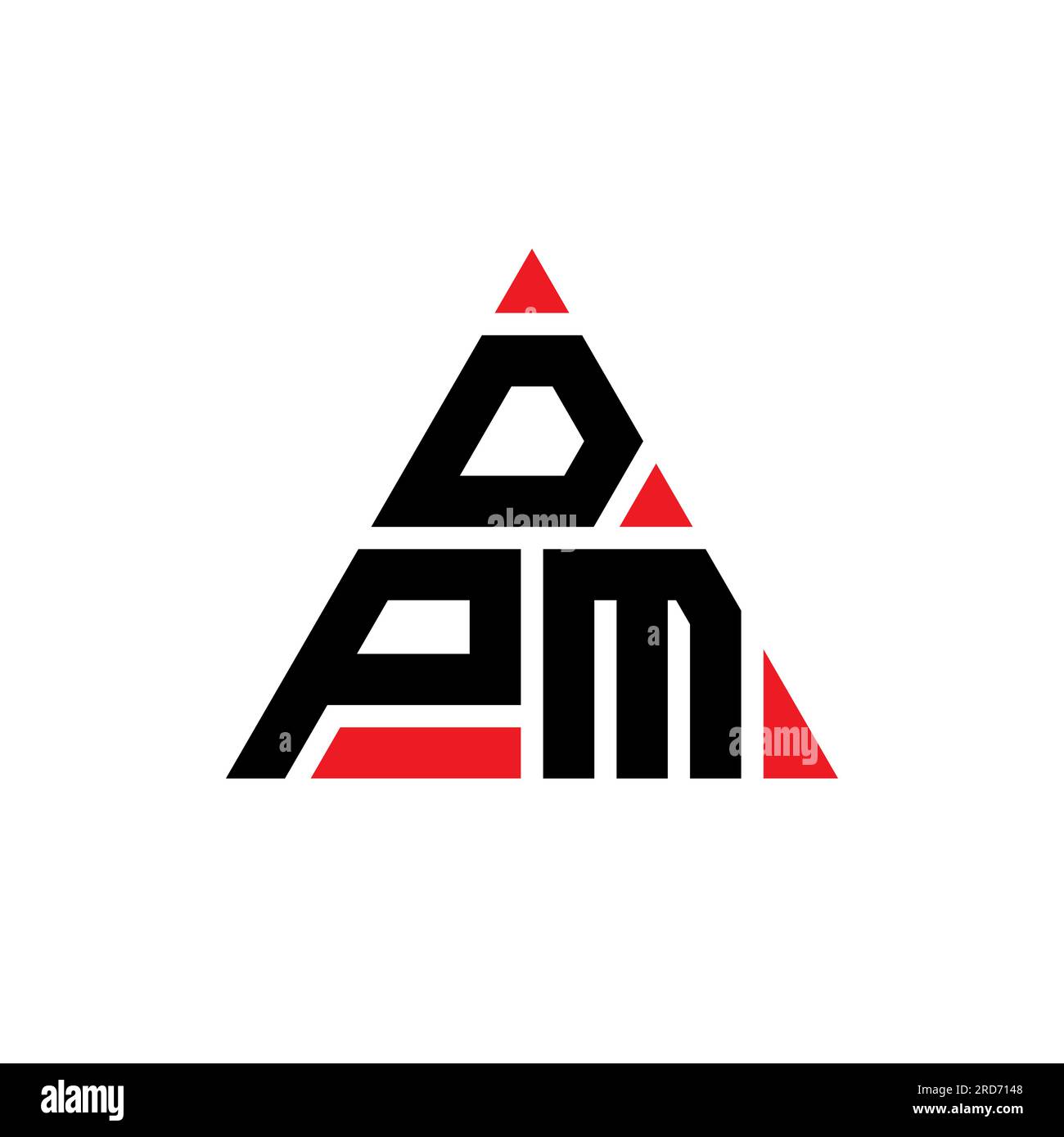 DPM triangle letter logo design with triangle shape. DPM triangle logo ...