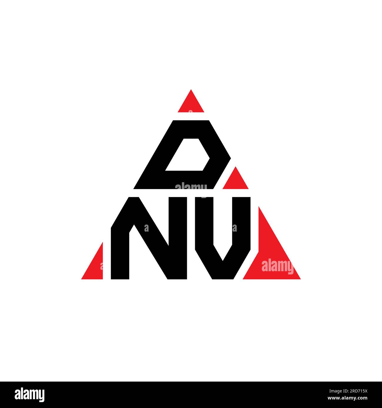 DNV triangle letter logo design with triangle shape. DNV triangle logo ...