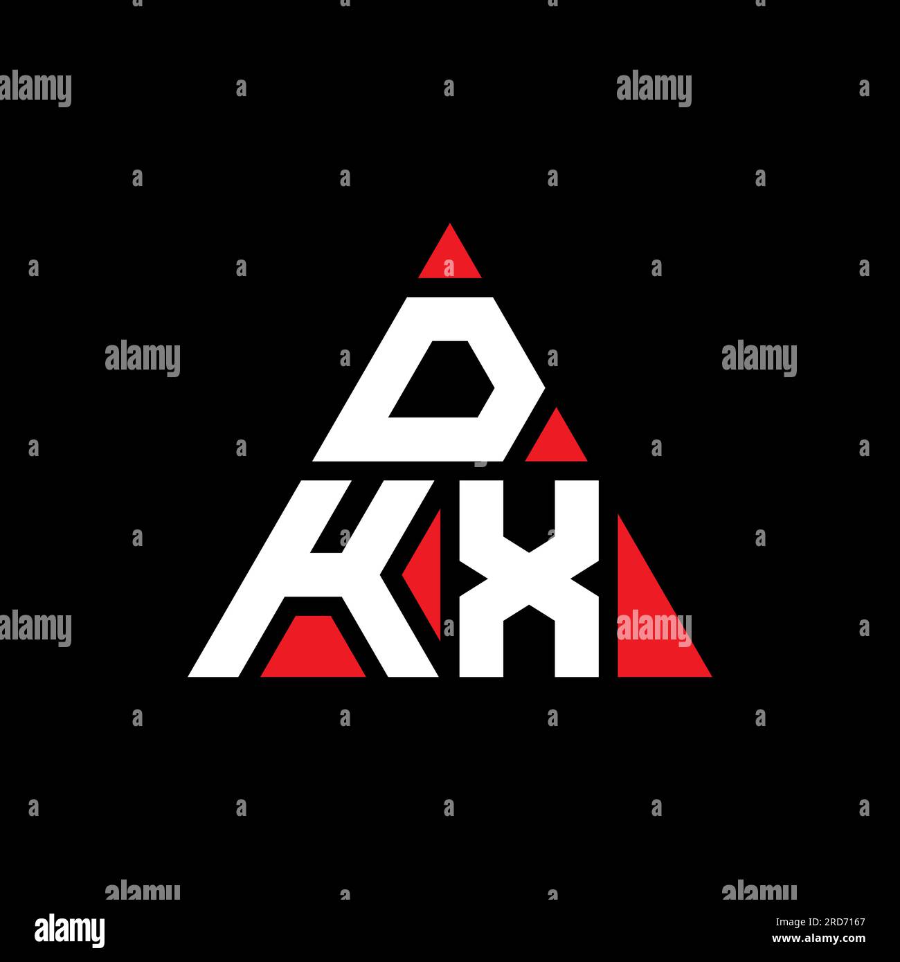 DKX triangle letter logo design with triangle shape. DKX triangle logo design monogram. DKX ...