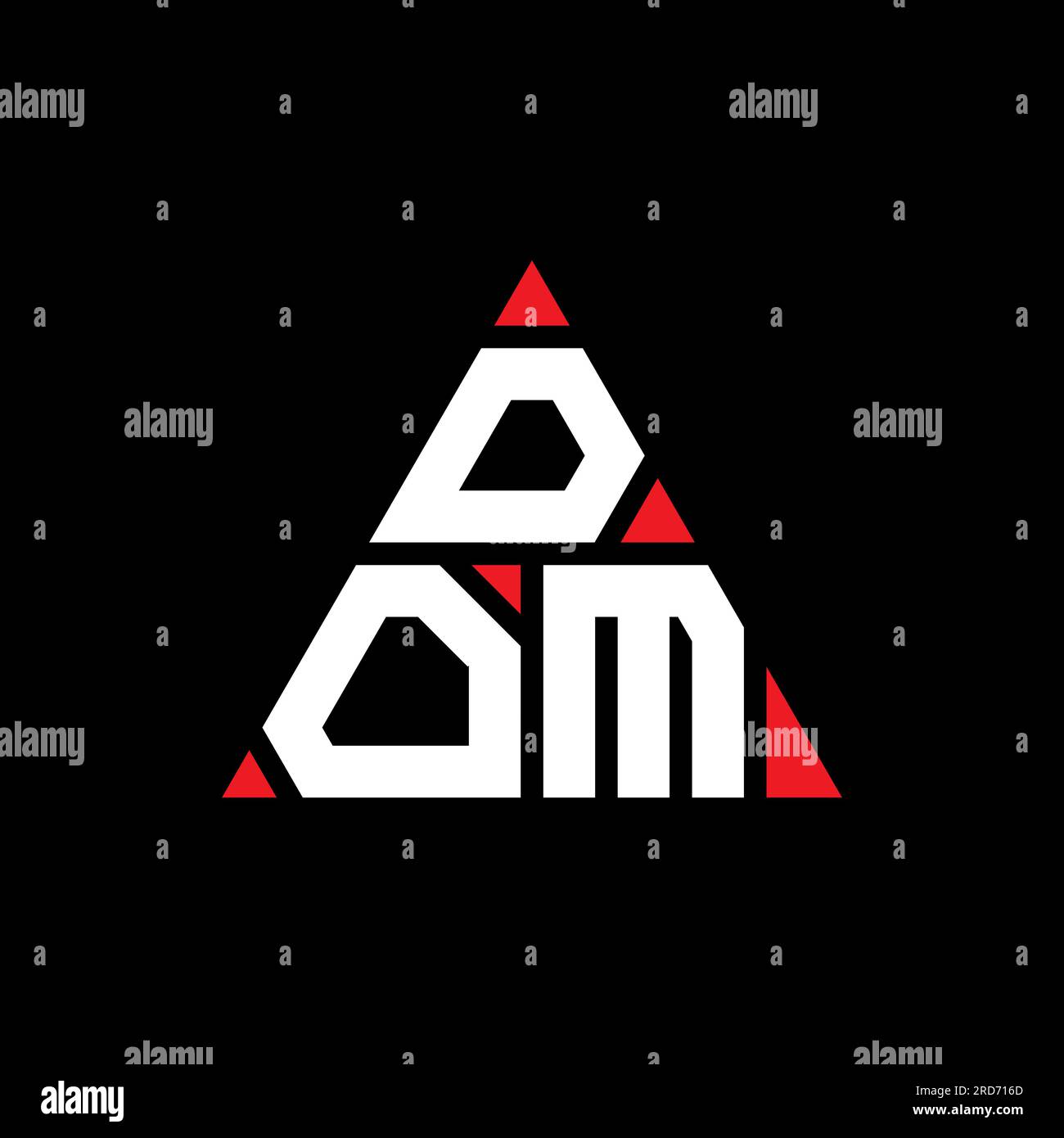 DOM triangle letter logo design with triangle shape. DOM triangle logo ...