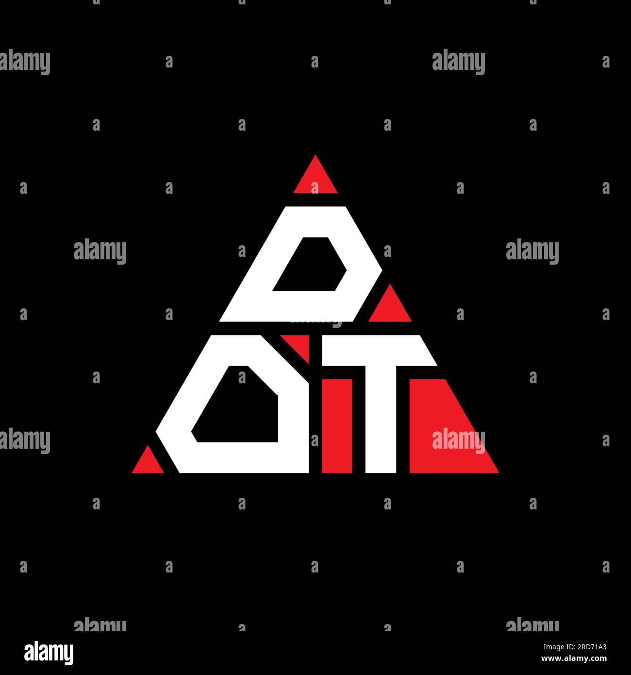 DOT triangle letter logo design with triangle shape. DOT triangle logo ...