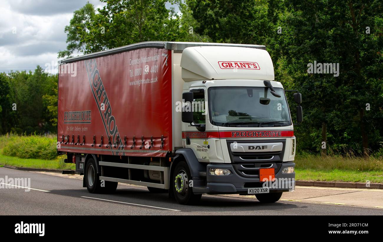 Milton Keynes,UK - July 19th 2023: 2020 DAF Trucks 2 axle rigid body ...