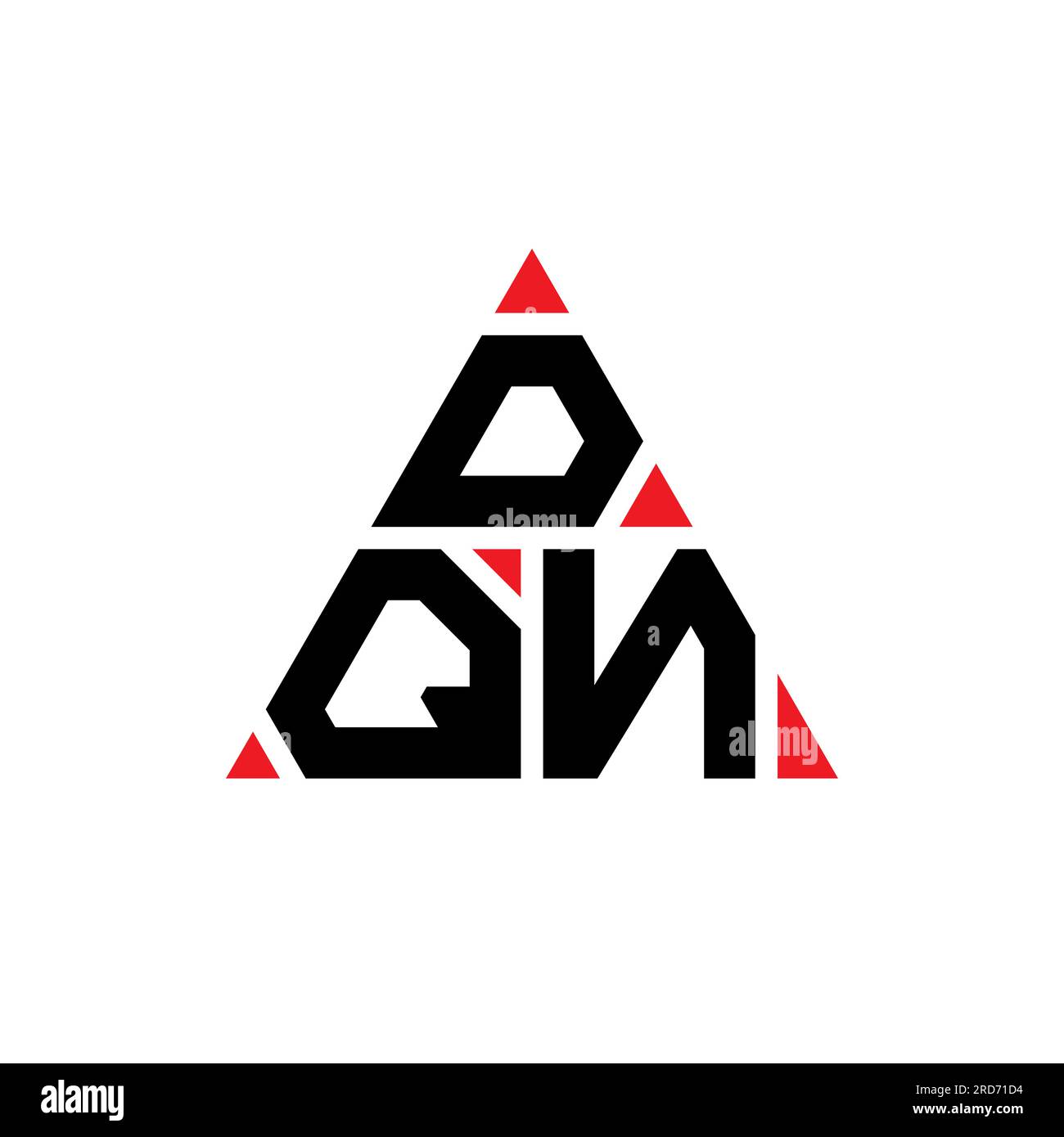 Dqn Triangle Letter Logo Design With Triangle Shape Dqn Triangle Logo