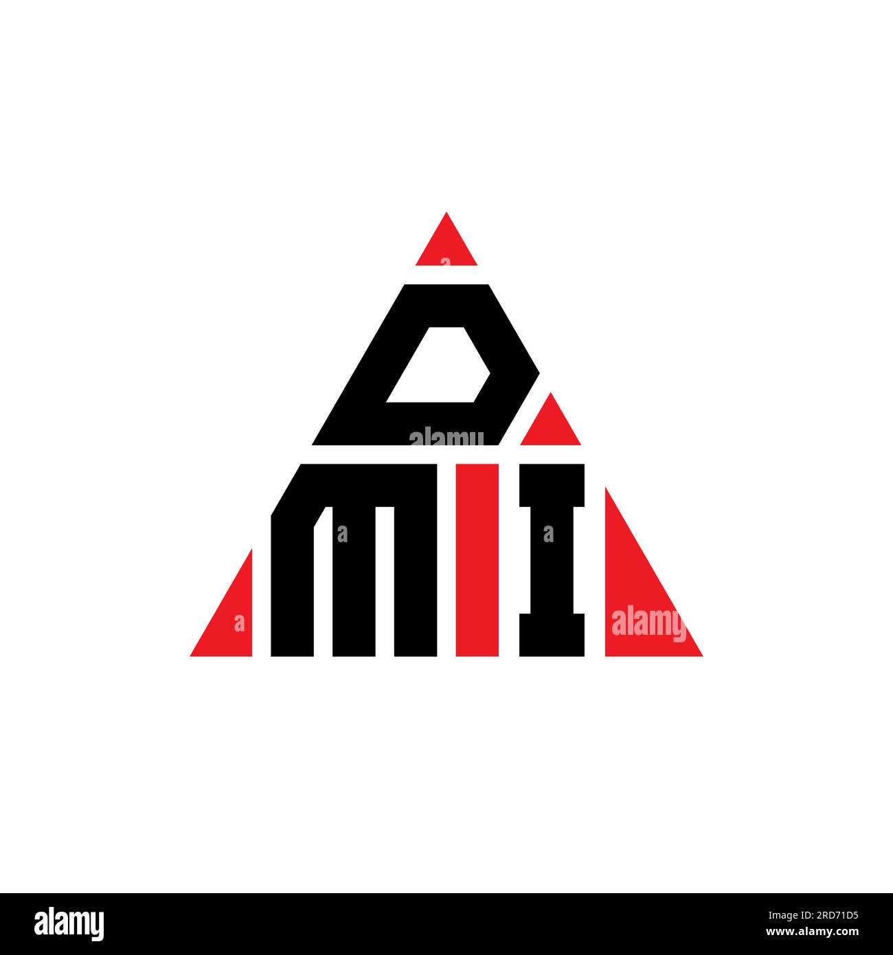 DMI triangle letter logo design with triangle shape. DMI triangle logo ...