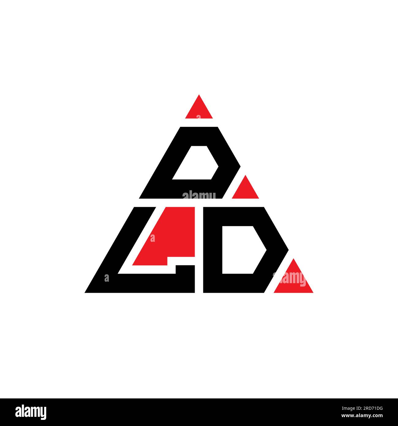 DLD triangle letter logo design with triangle shape. DLD triangle logo ...