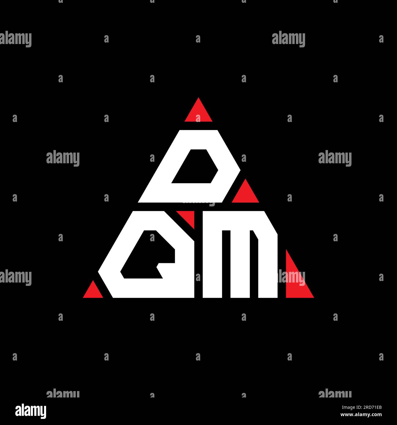 DQM triangle letter logo design with triangle shape. DQM triangle logo ...