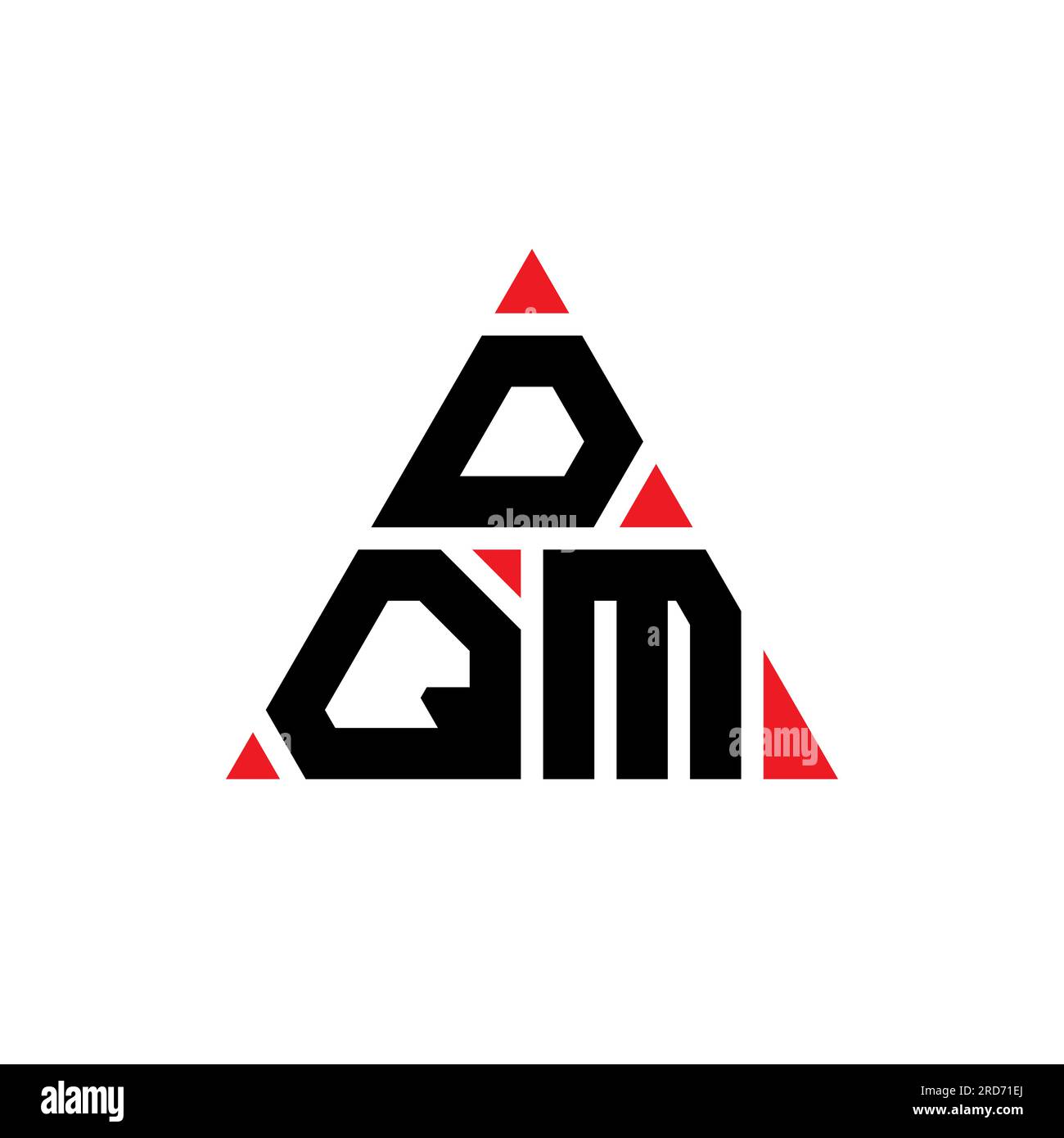 DQM triangle letter logo design with triangle shape. DQM triangle logo ...