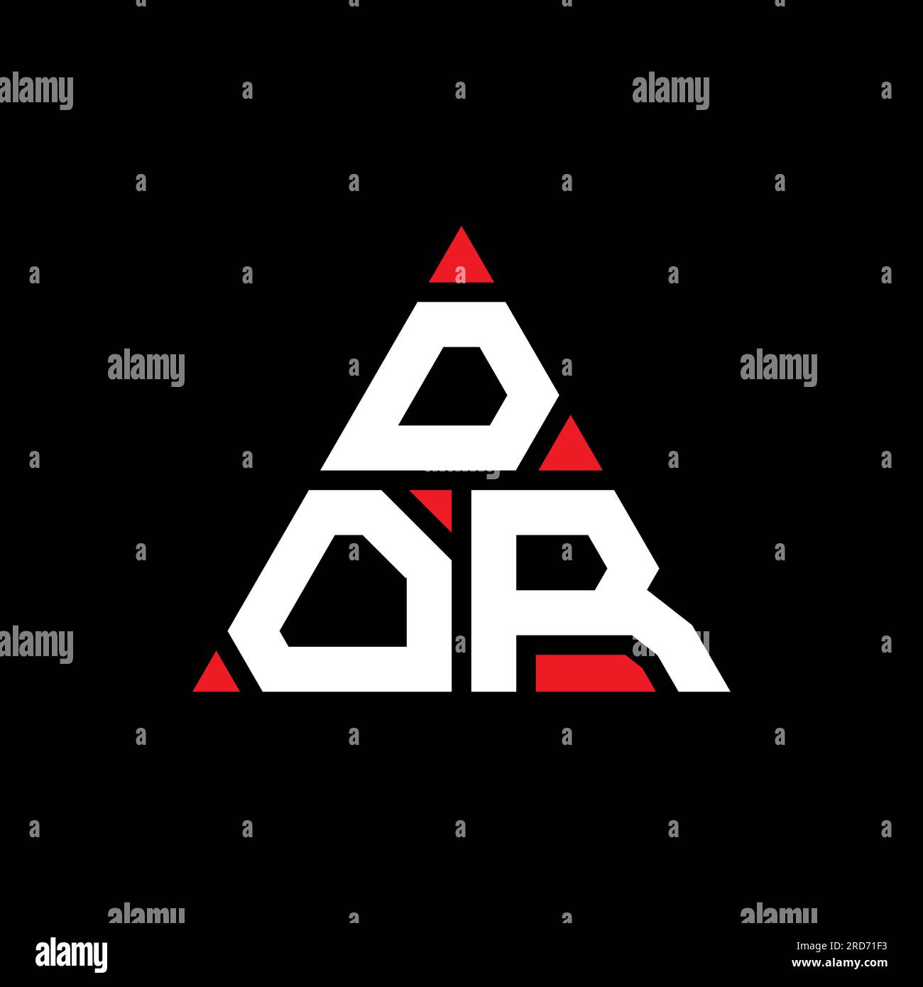 DOR triangle letter logo design with triangle shape. DOR triangle logo ...