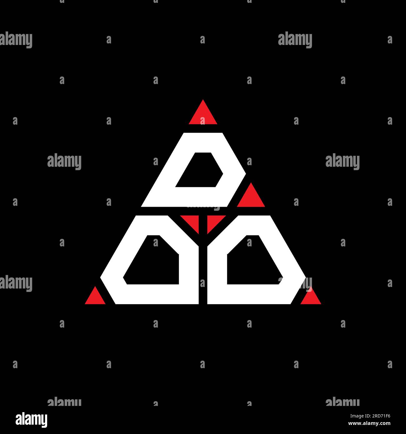 DOO triangle letter logo design with triangle shape. DOO triangle logo ...