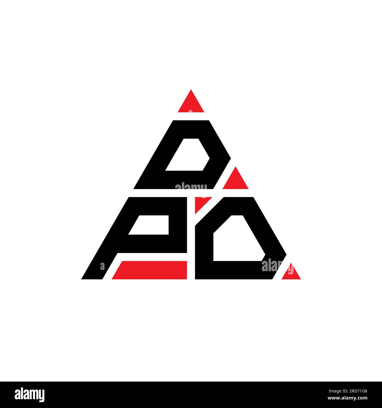 DPO triangle letter logo design with triangle shape. DPO triangle logo ...