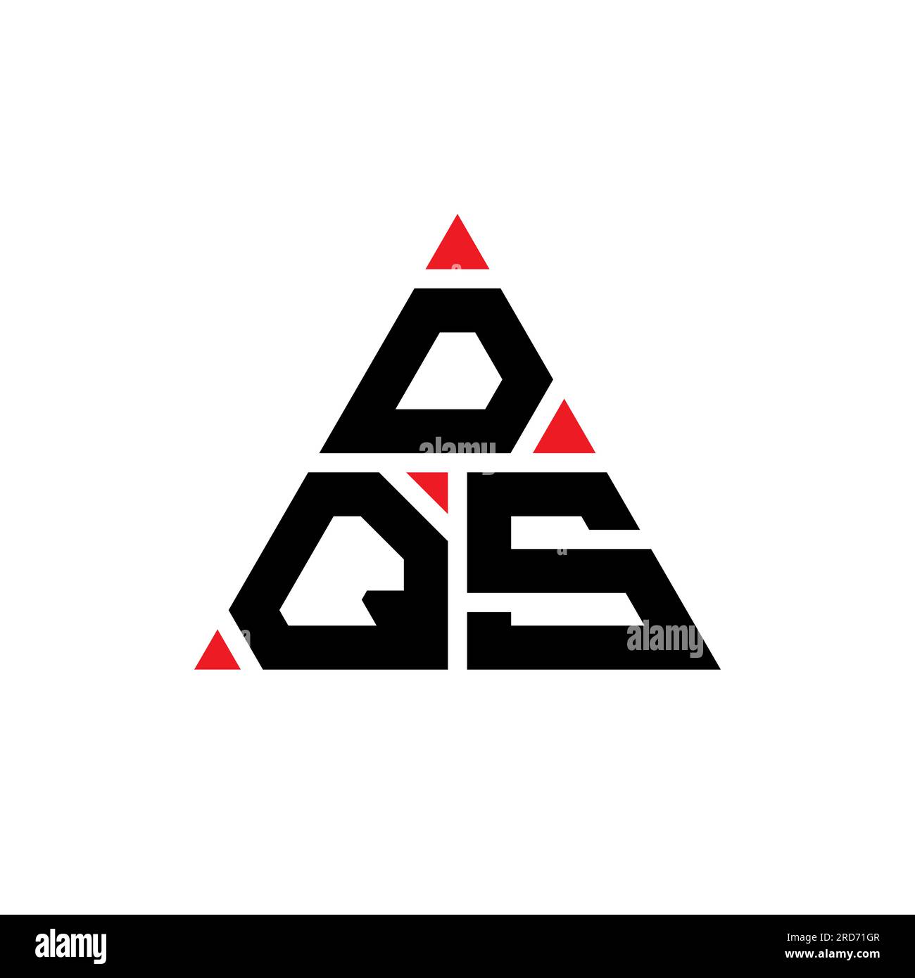 DQS triangle letter logo design with triangle shape. DQS triangle logo ...