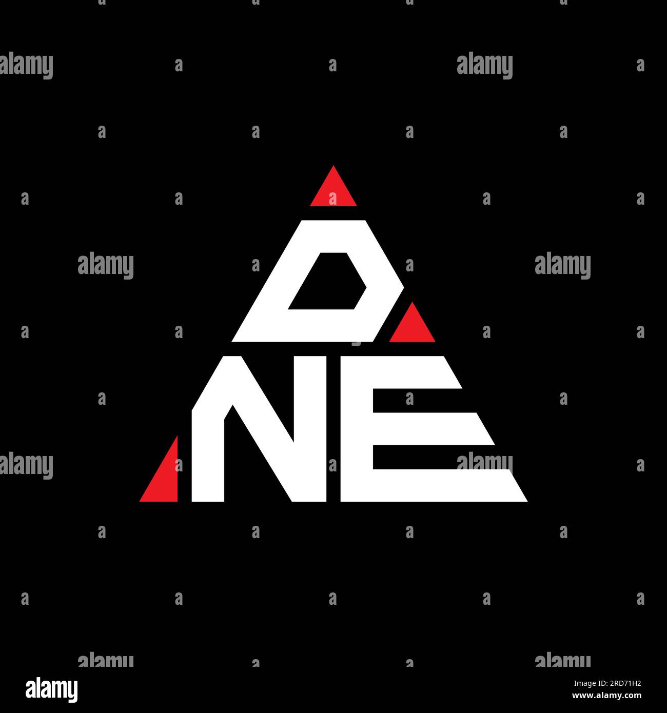 DNE triangle letter logo design with triangle shape. DNE triangle logo ...