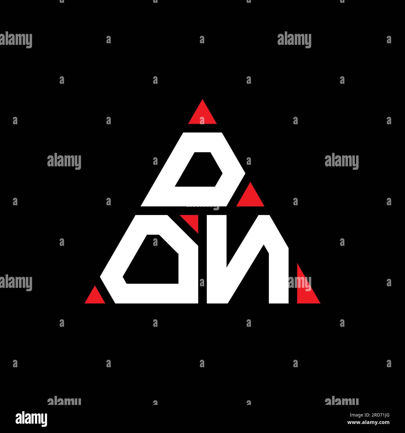 DON triangle letter logo design with triangle shape. DON triangle logo ...