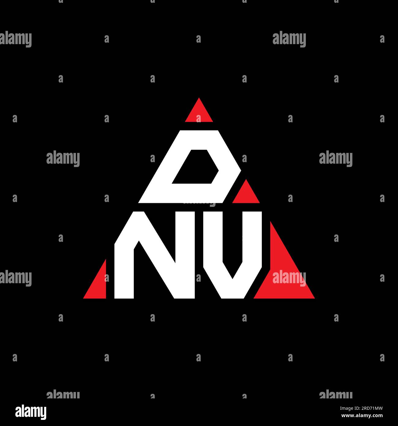 DNV triangle letter logo design with triangle shape. DNV triangle logo ...