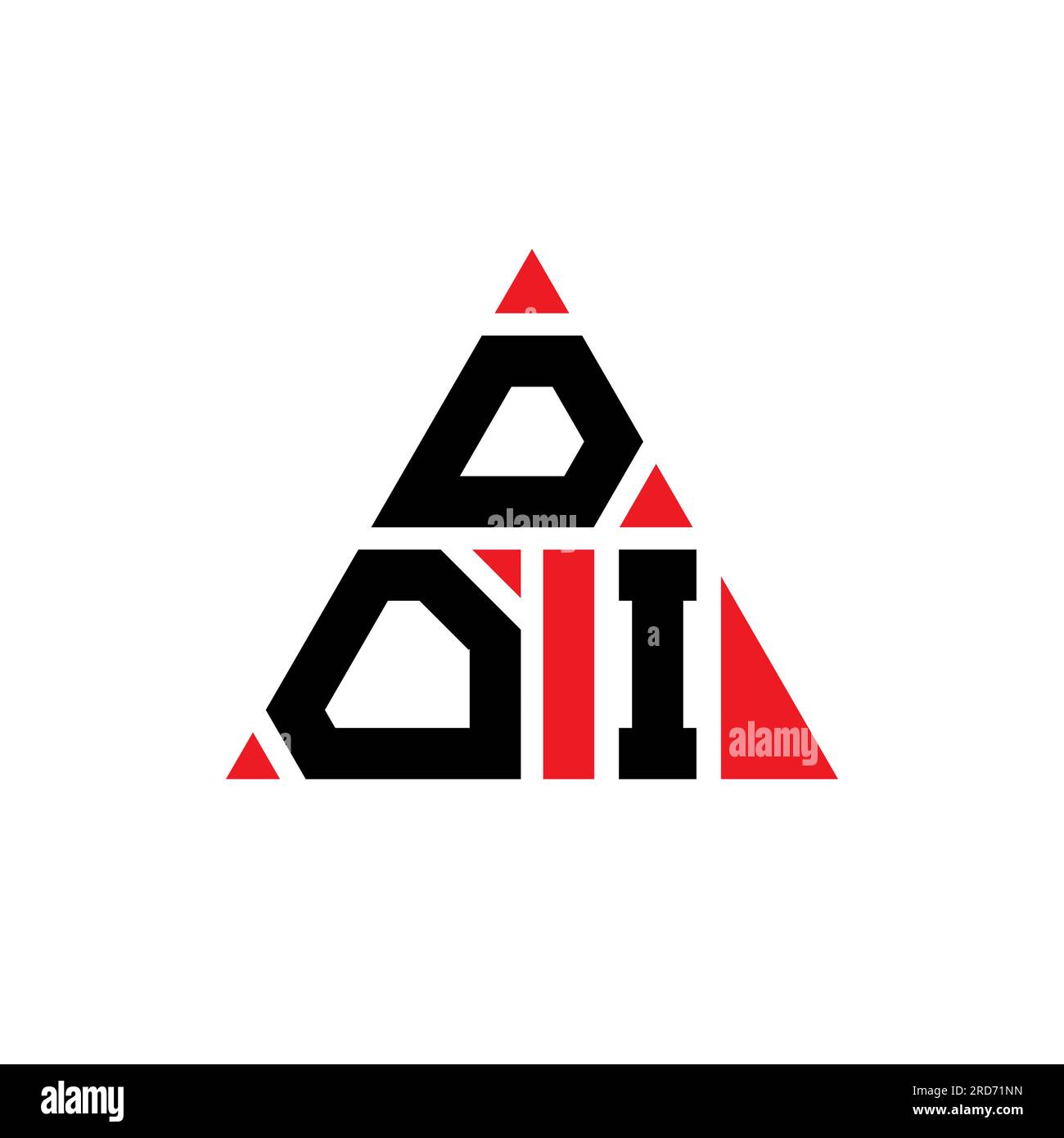 DOI triangle letter logo design with triangle shape. DOI triangle logo ...