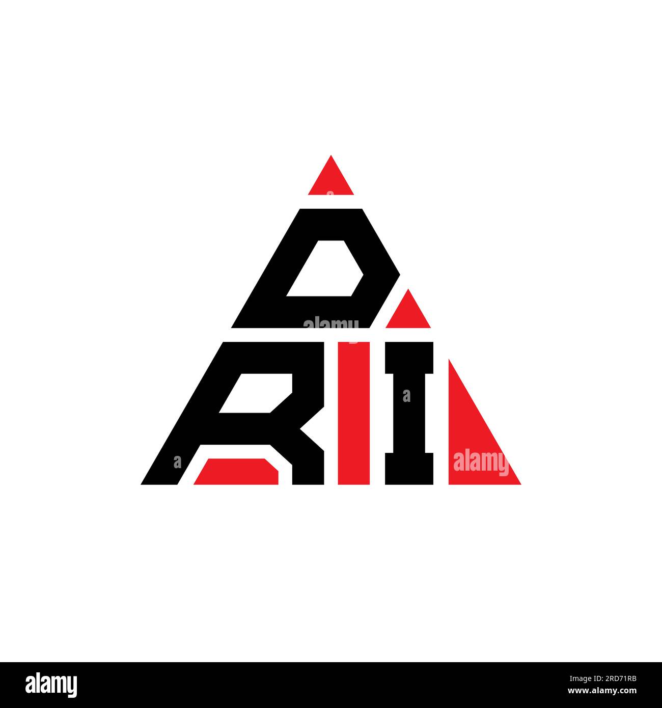 DRI triangle letter logo design with triangle shape. DRI triangle logo ...