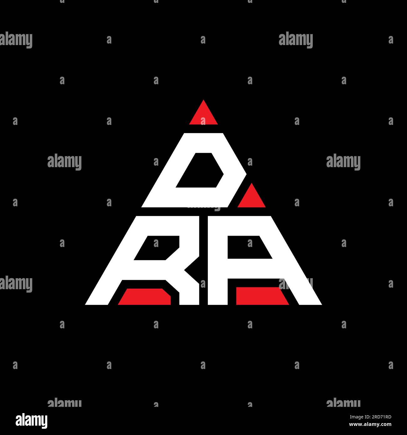 DRA triangle letter logo design with triangle shape. DRA triangle logo ...
