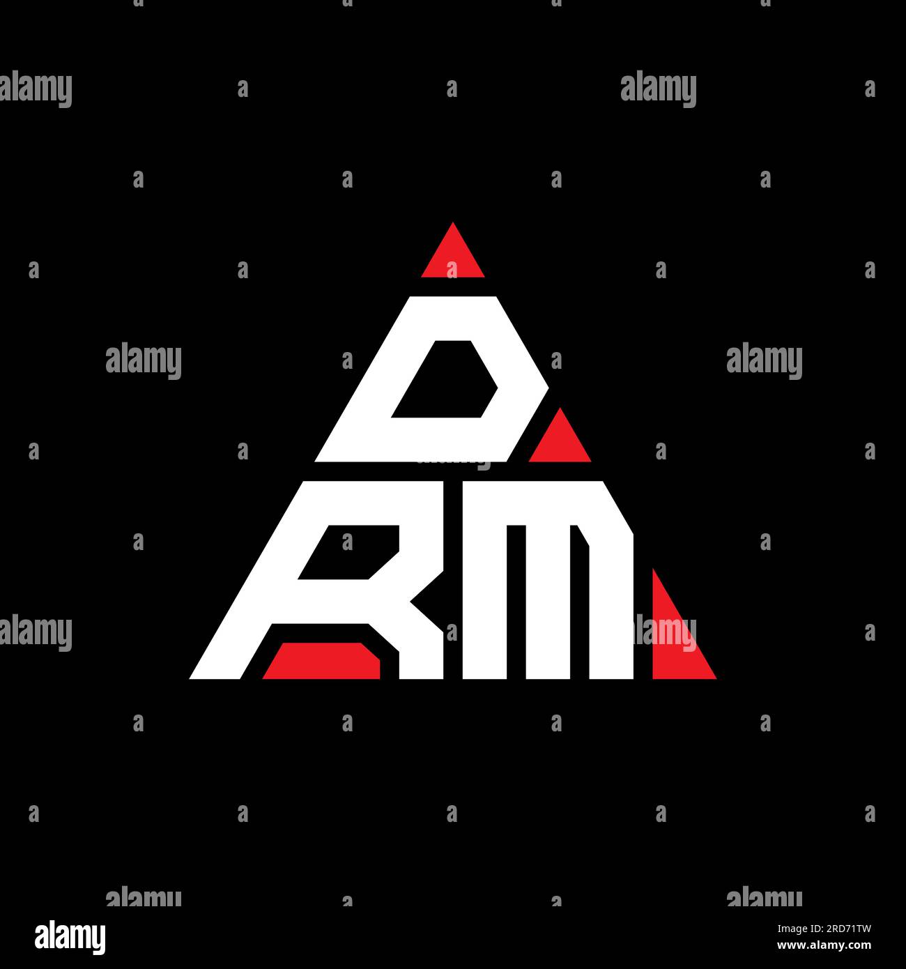 DRM triangle letter logo design with triangle shape. DRM triangle logo ...