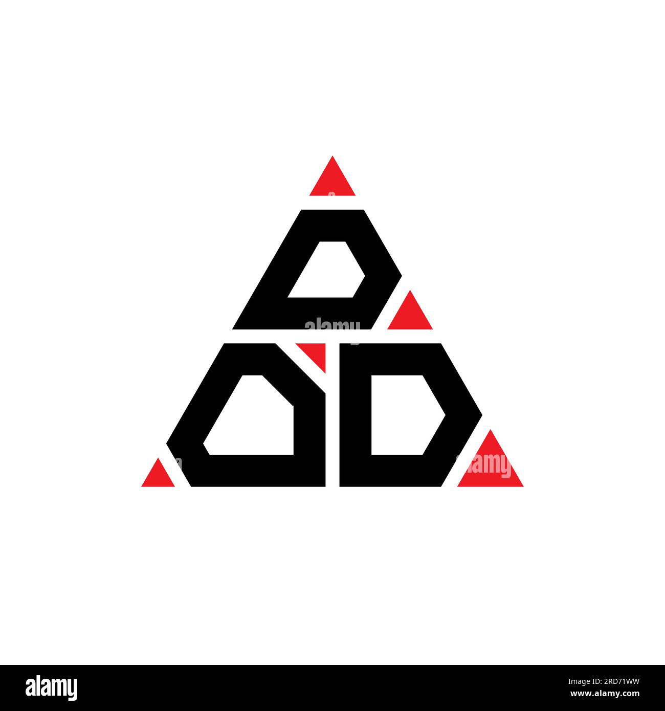 DOD triangle letter logo design with triangle shape. DOD triangle logo ...
