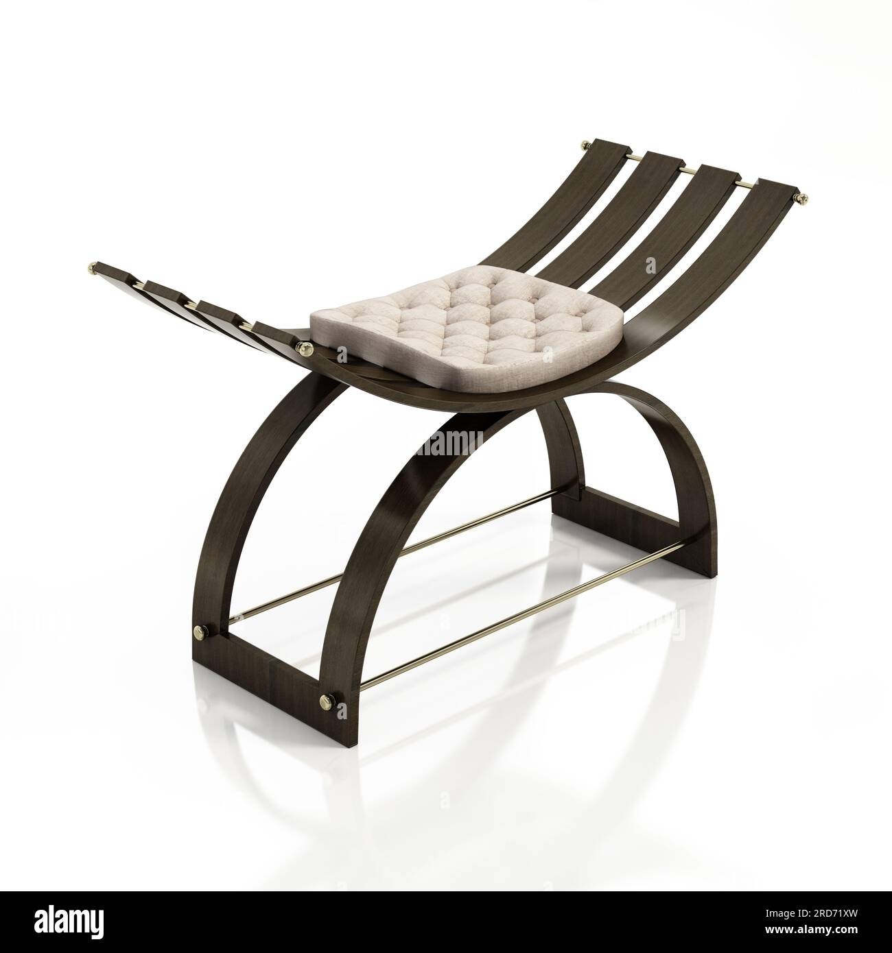 Elegant stylized chair isolated on white background. 3D illustration ...