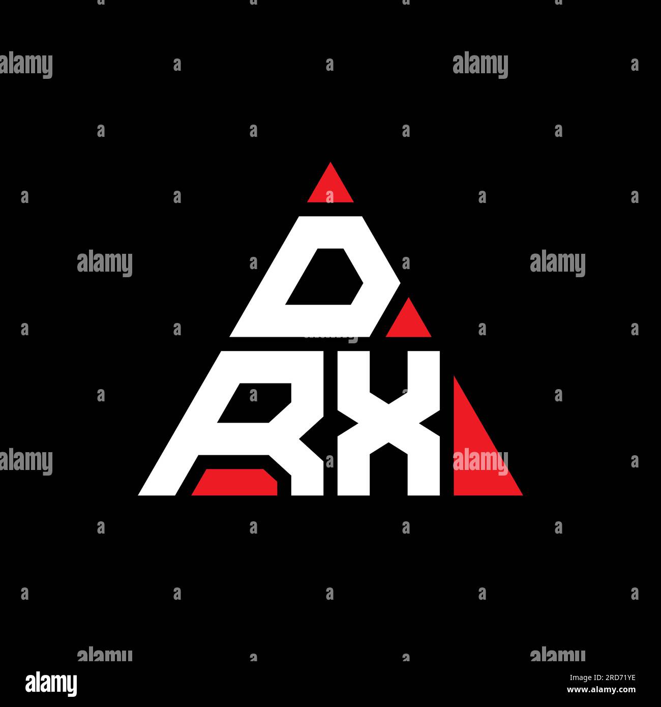 DRX triangle letter logo design with triangle shape. DRX triangle logo ...