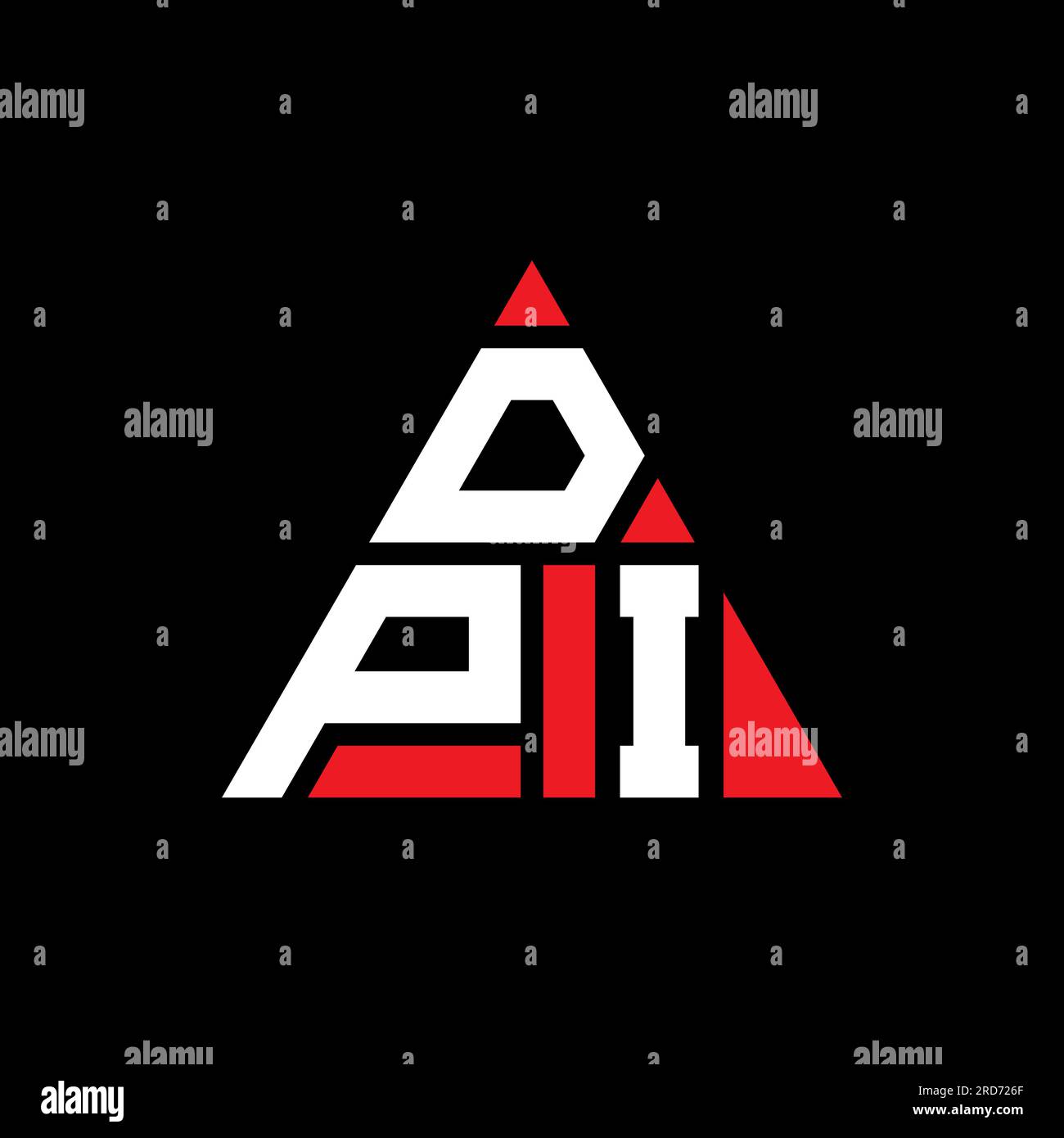 DPI triangle letter logo design with triangle shape. DPI triangle logo ...