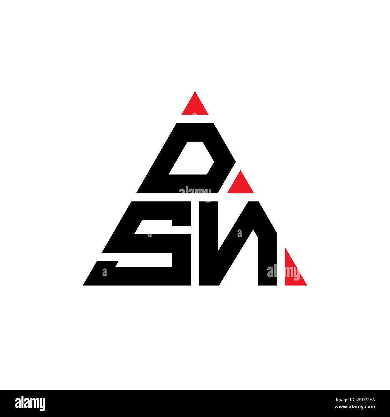 DSN triangle letter logo design with triangle shape. DSN triangle logo ...