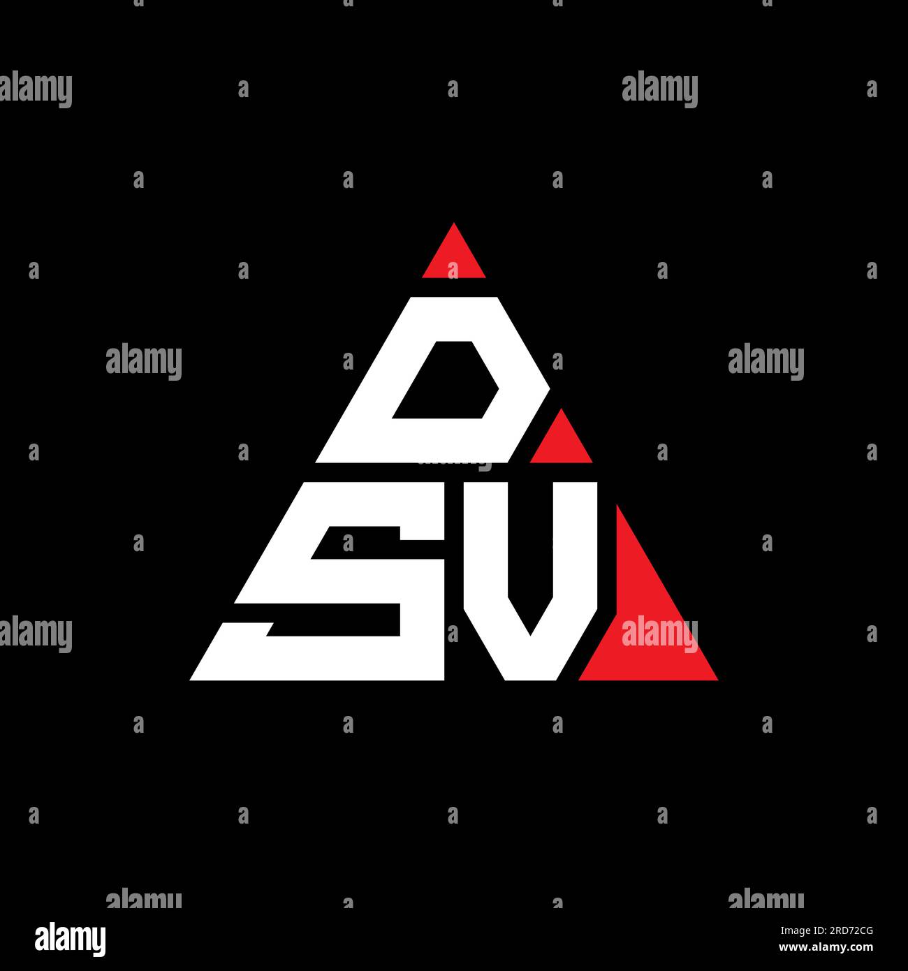 DSV triangle letter logo design with triangle shape. DSV triangle logo ...