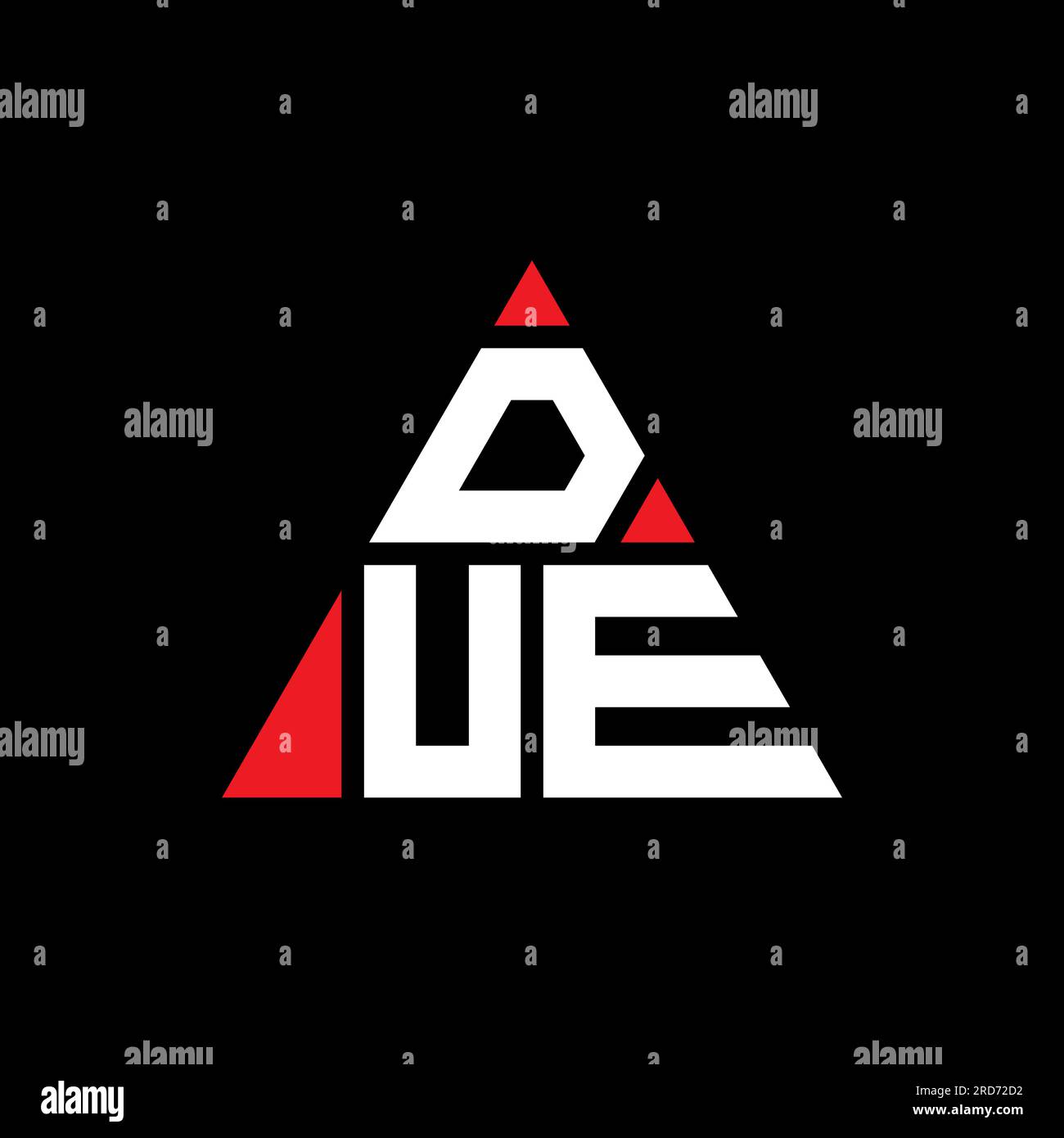 DUE triangle letter logo design with triangle shape. DUE triangle logo ...