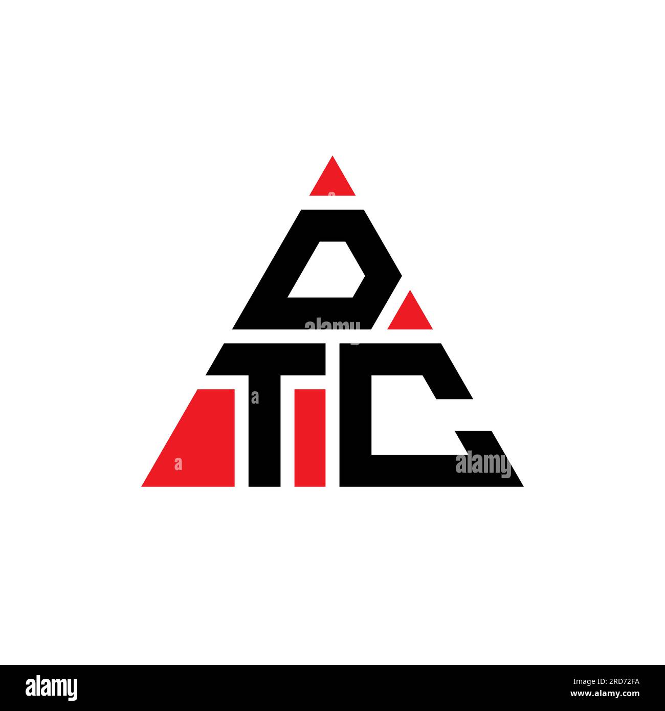 DTC triangle letter logo design with triangle shape. DTC triangle logo ...