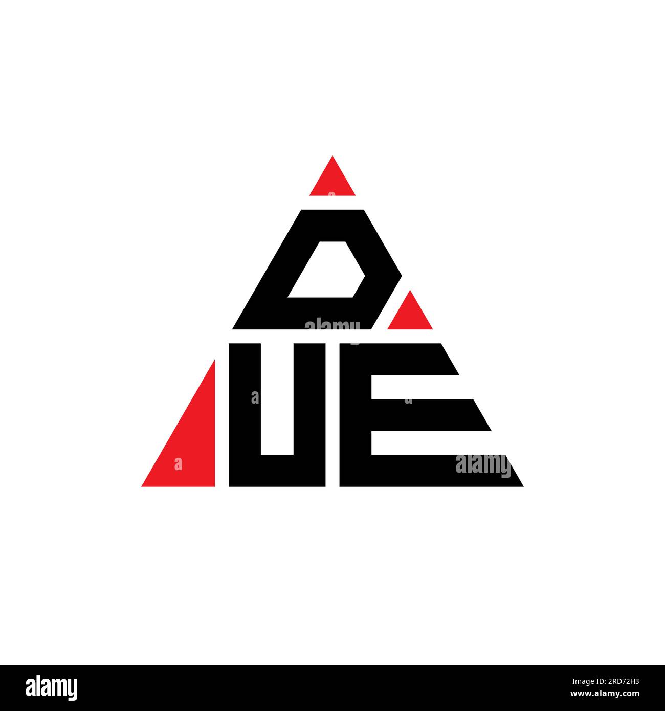 DUE triangle letter logo design with triangle shape. DUE triangle logo ...