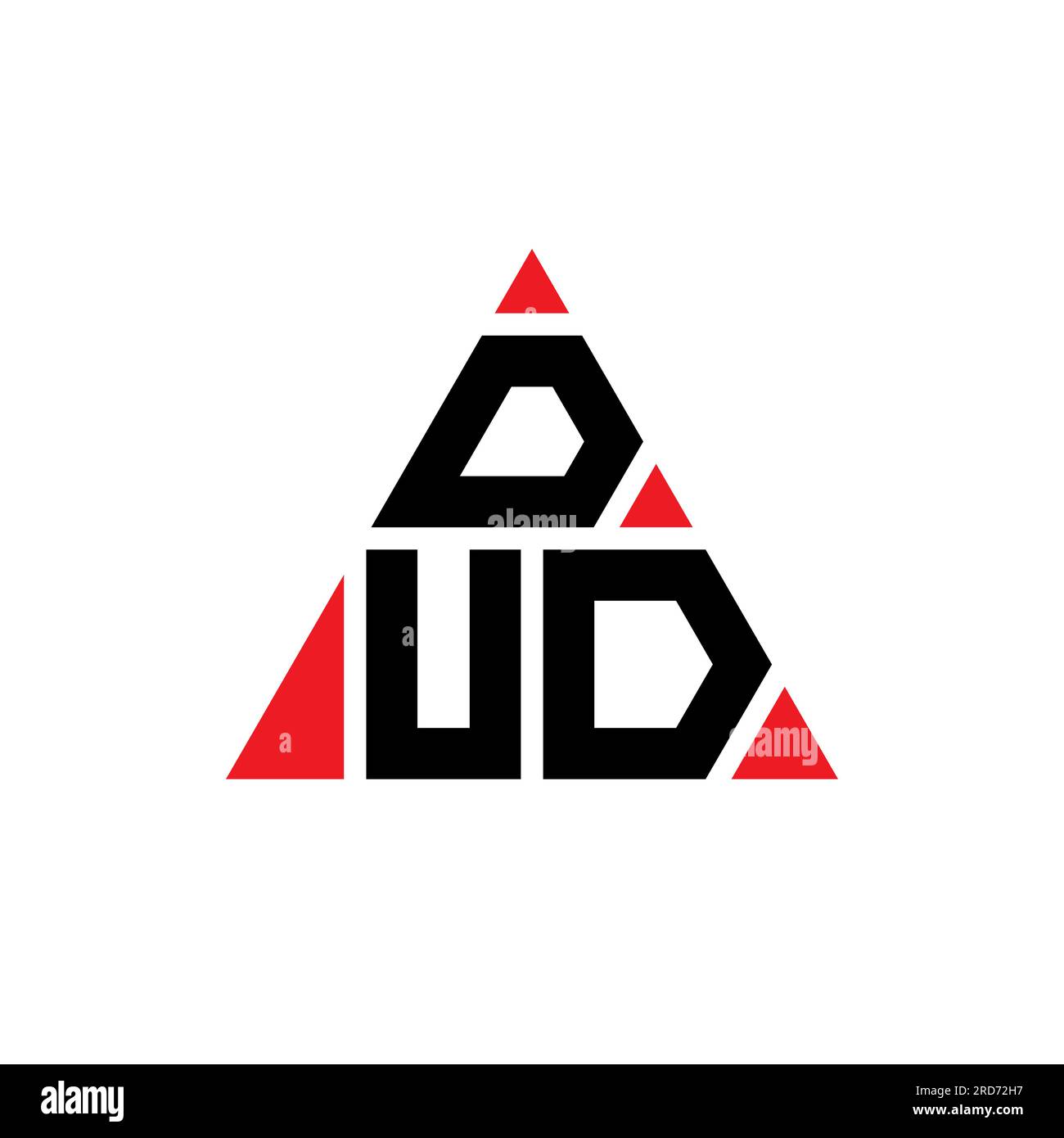 DUD triangle letter logo design with triangle shape. DUD triangle logo ...