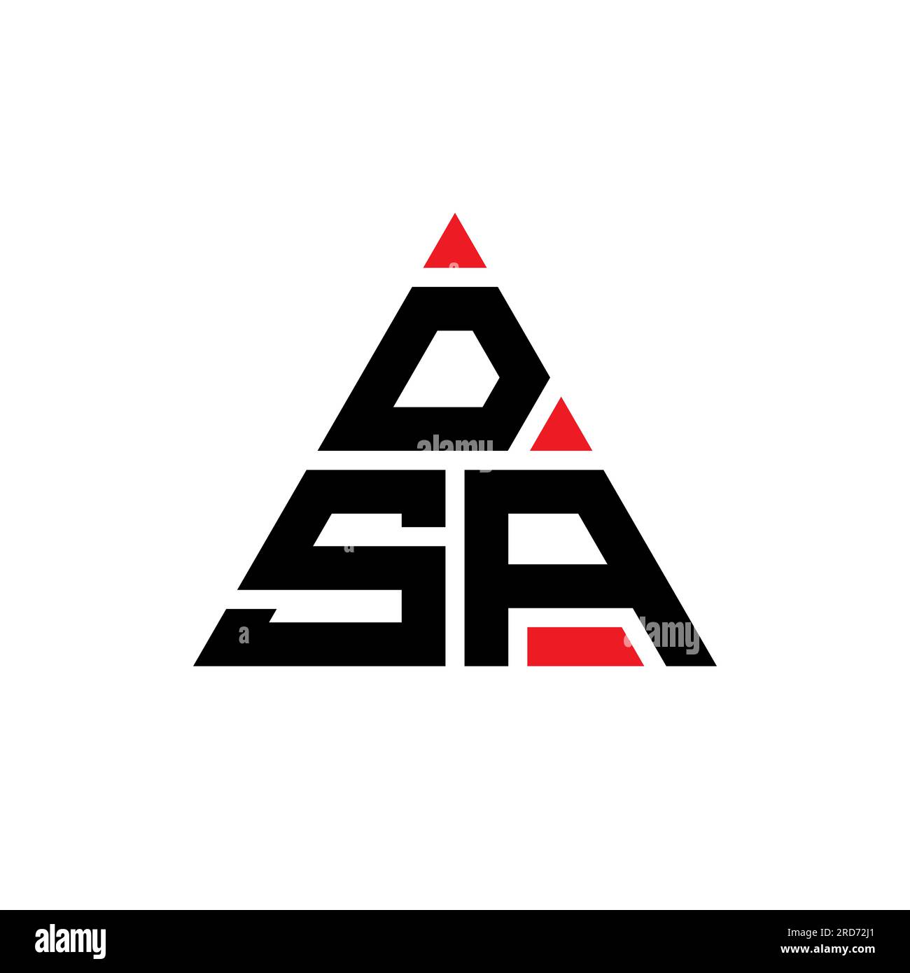 DSA triangle letter logo design with triangle shape. DSA triangle logo ...