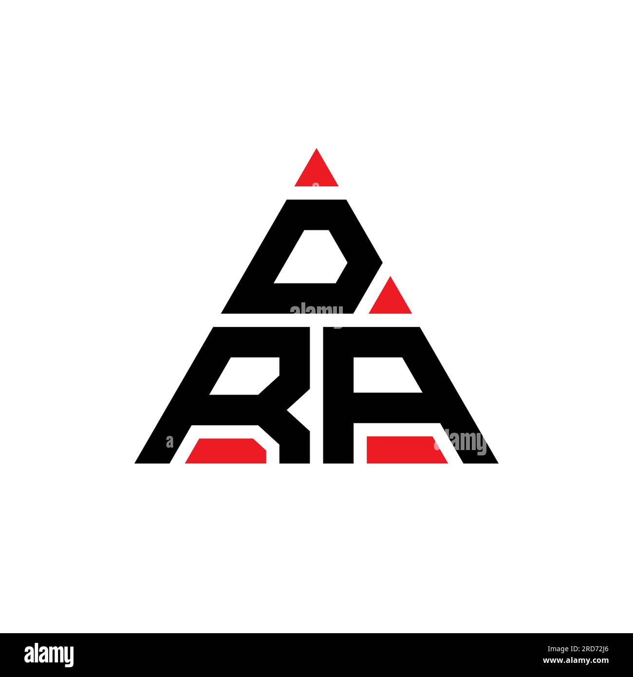 DRA triangle letter logo design with triangle shape. DRA triangle logo ...