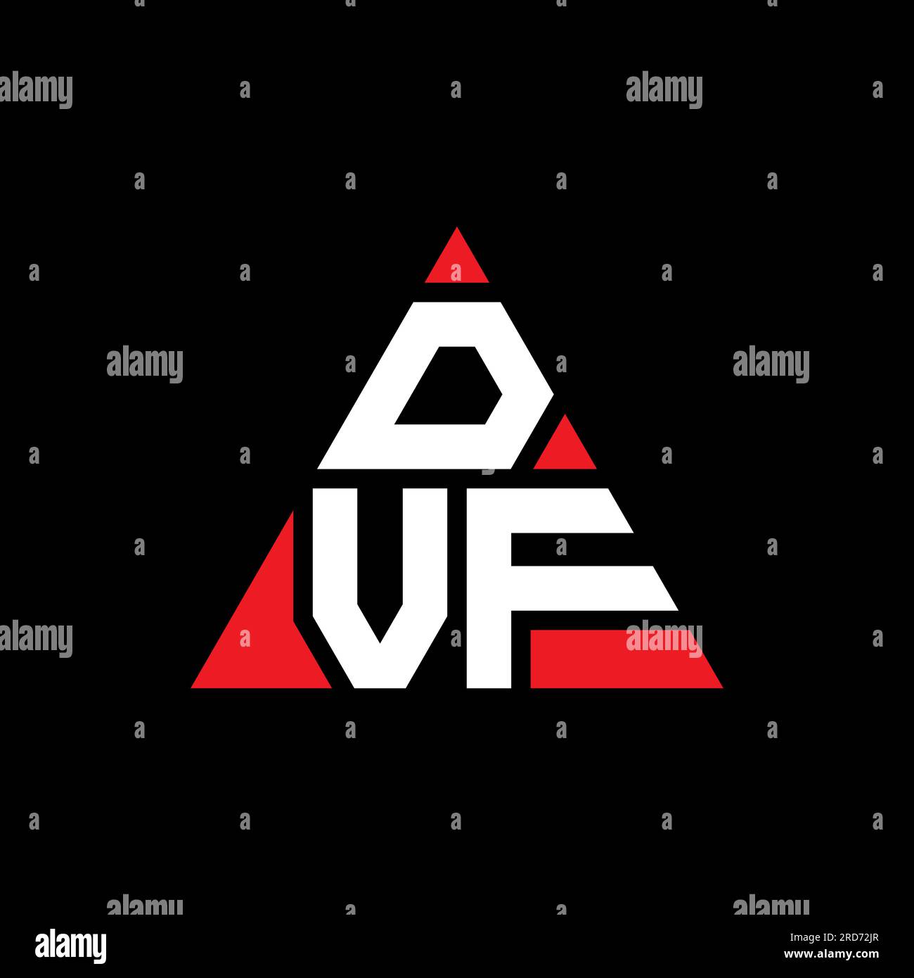 DVF triangle letter logo design with triangle shape. DVF triangle logo ...