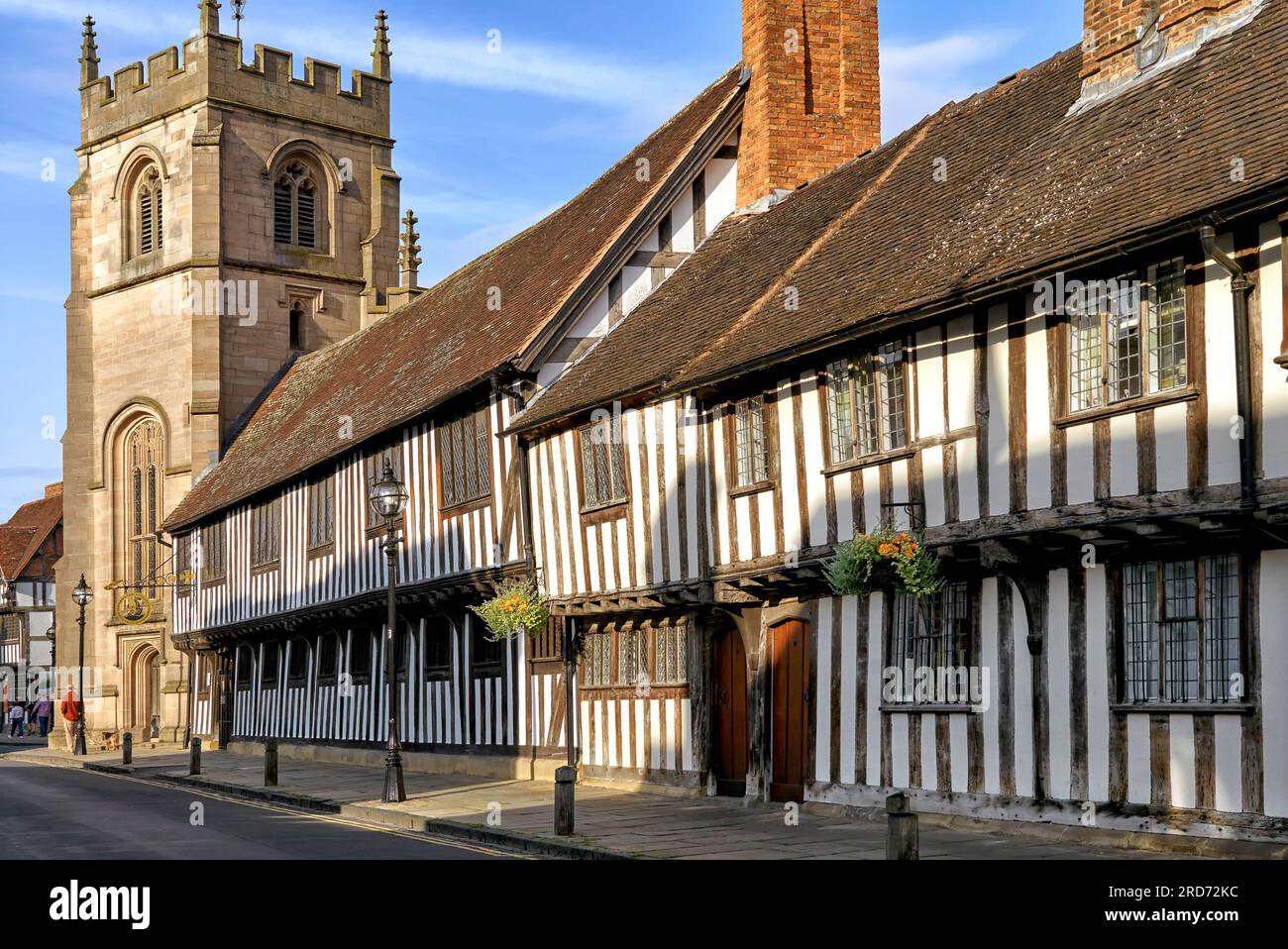 Guildhall and William Shakespeare school, King Edward VI, Stratford ...