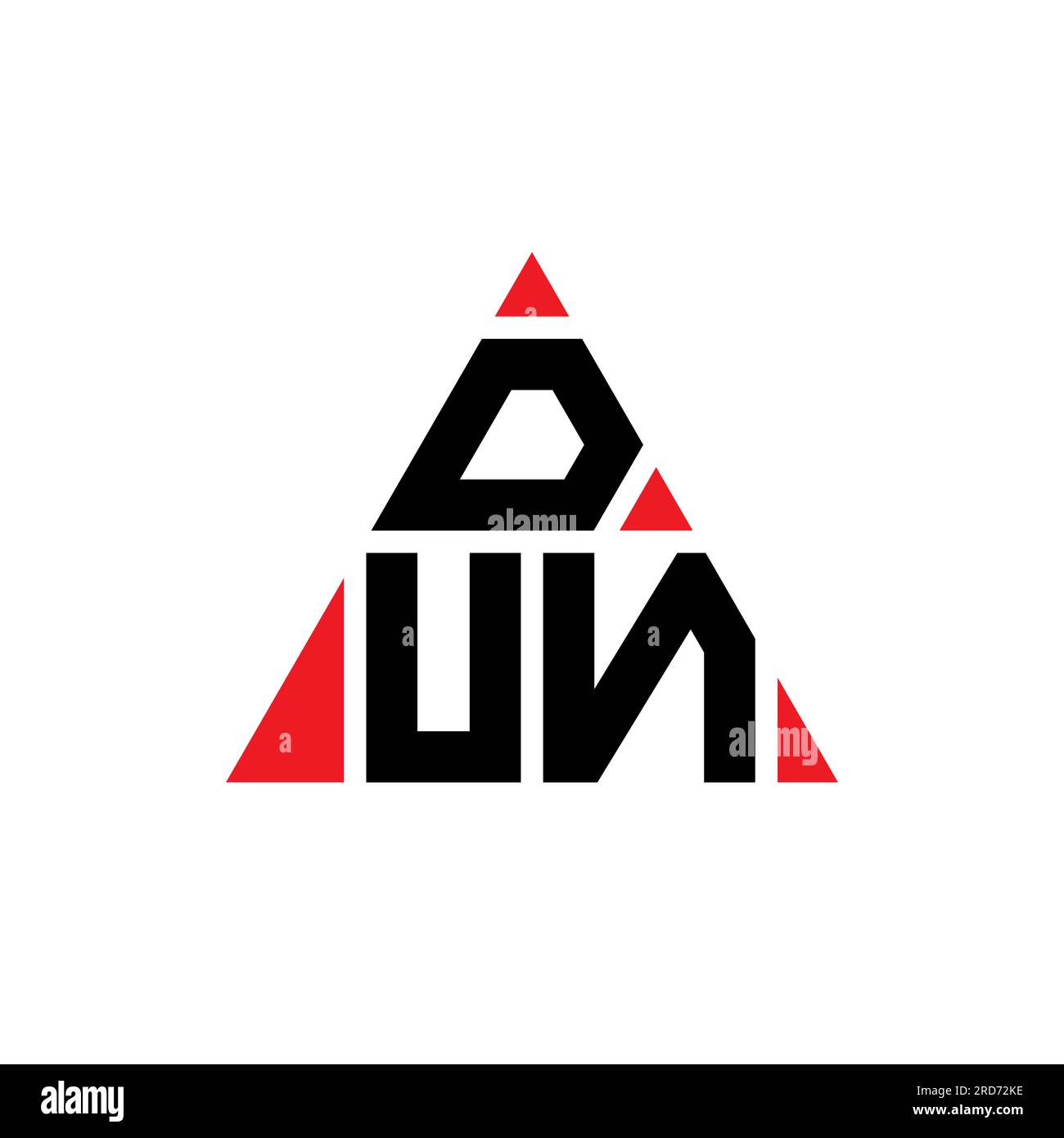 DUN triangle letter logo design with triangle shape. DUN triangle logo ...
