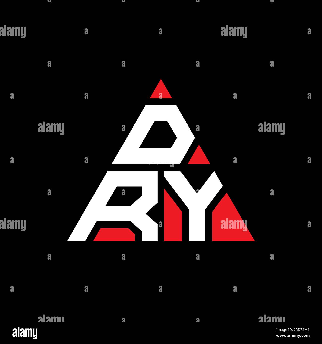 DRY triangle letter logo design with triangle shape. DRY triangle logo ...