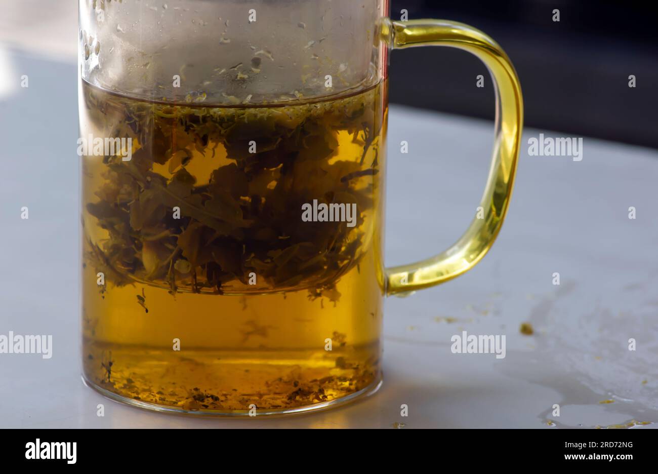 A tisane tea, an infusion of fragrant herbs, fruit, bark, flowers, or ...