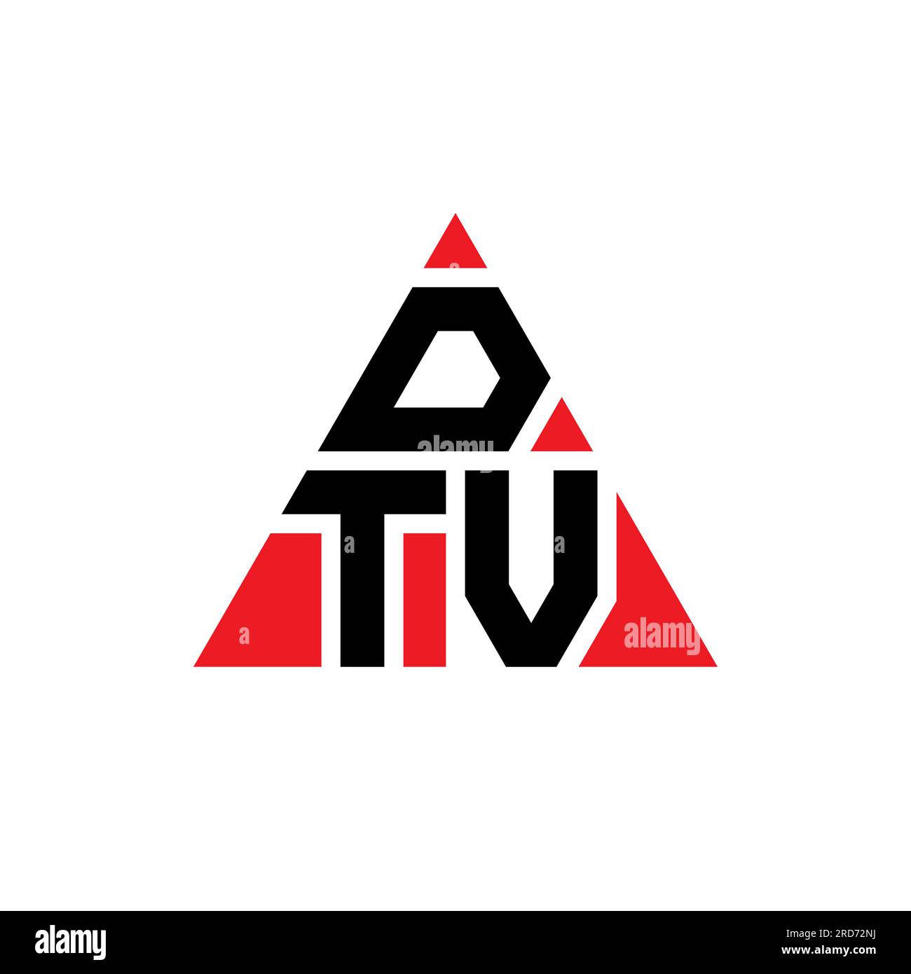 DTV triangle letter logo design with triangle shape. DTV triangle logo ...